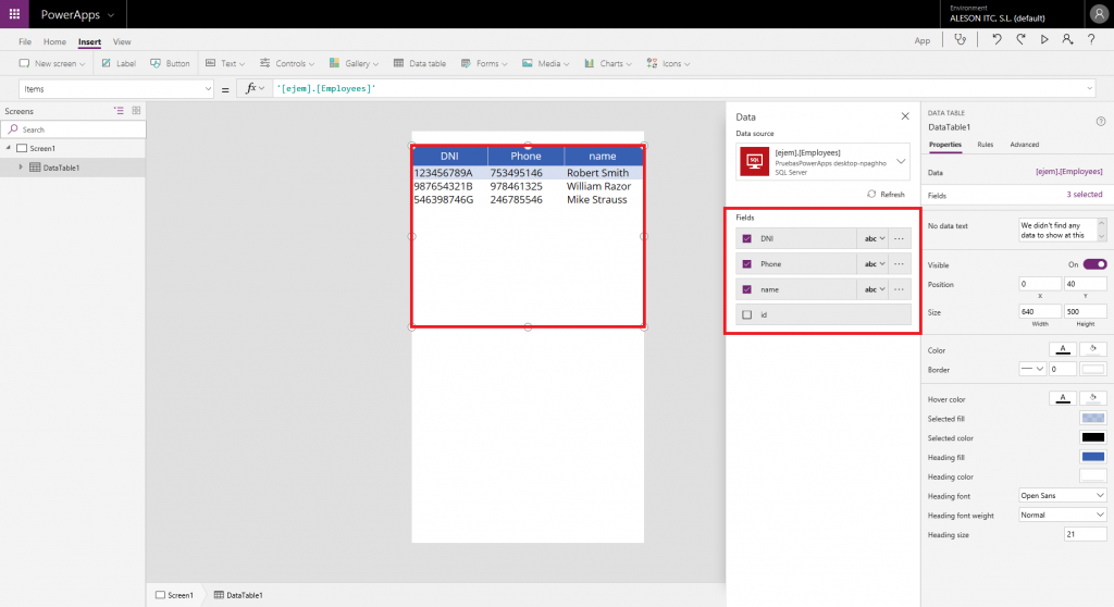 Aprendiendo a Conectar PowerApps con SQL Server - Aleson ITC