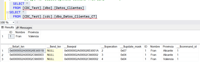 Change Data Capture en SQL Server