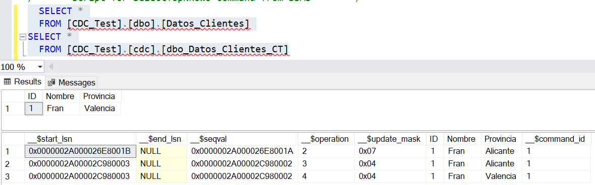 Change Data Capture en SQL Server