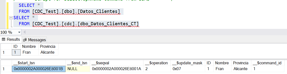 Change Data Capture en SQL Server